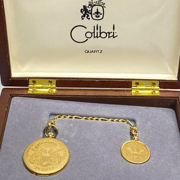 Unbranded | Accessories | Colibr Pocket Watch Gold Tone Coin Time Swiss ...